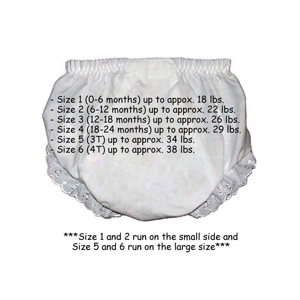 I Craft for Less Baby Diaper Covers Embroider Blank Bloomers- White - 12 months