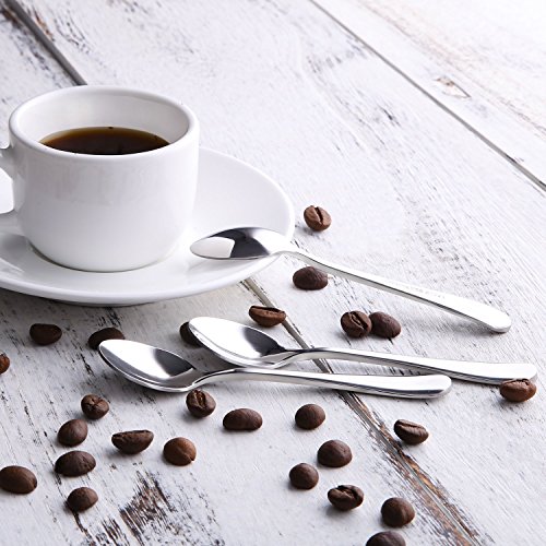 Demitasse Espresso Spoons,12-piece Mini Coffee Tiny Stainless Steel Spoons Bistro Small Spoons for Dessert, Tea, Appetizer(4.7Inch)…