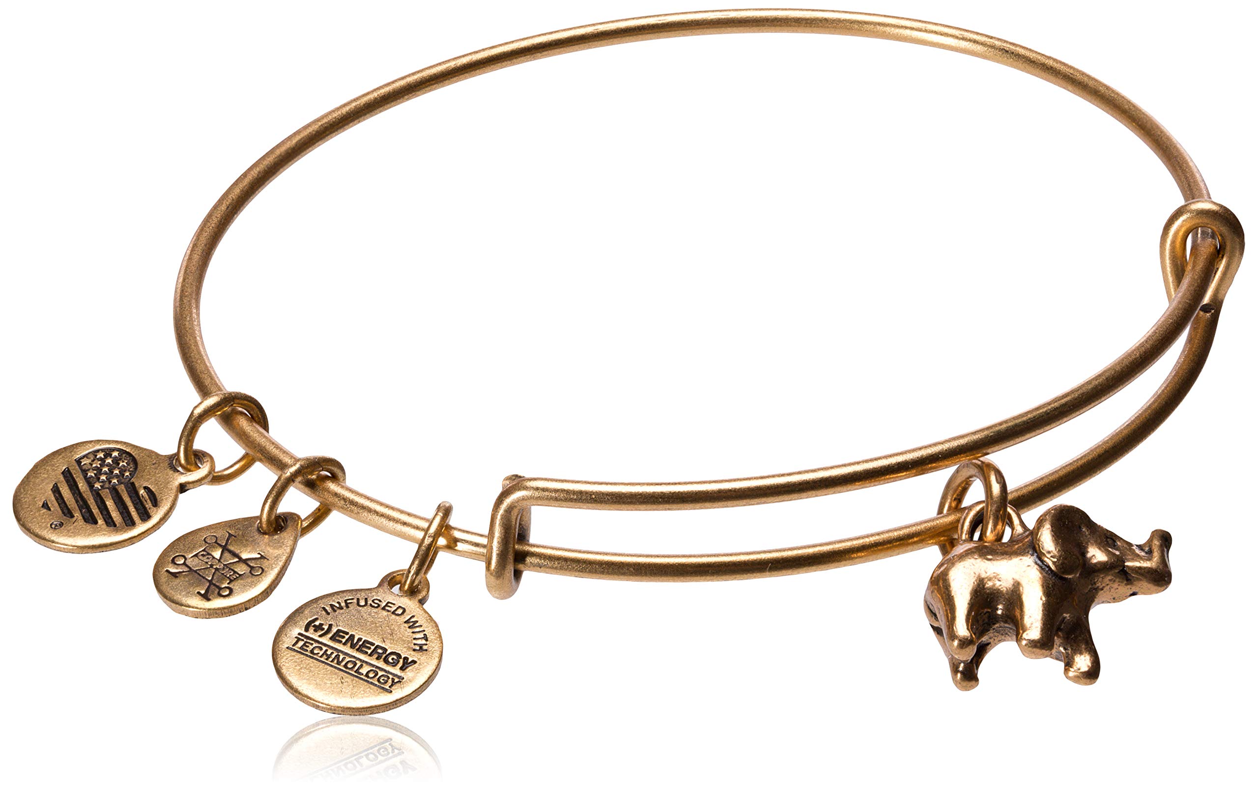 Alex and Ani Elephant II Rafaelian Gold Bangle Bracelet