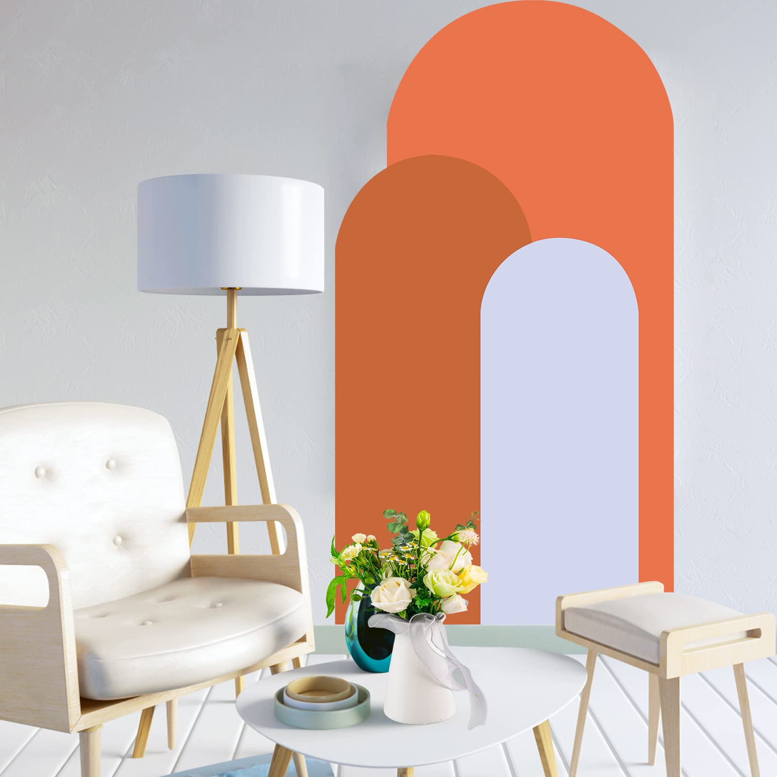 Boho Arch Wall Decal Decor, YALINKA Modern Simple Style Taller Arch Wall Sticker, Removable Peel and Stick Art Murals Wall Accent for Living Room Bedroom Nursery Decoration (Style 1)