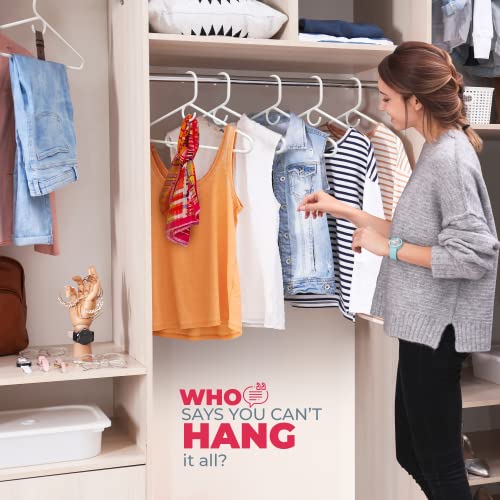 Neaties Heavy Duty Plastic Hangers Bulk (6, 12, 18, 24, 30, 36, 54, 72, 108 or Hangers 24 Pack) Strong Clothes Hangers Bulk | Coat Hangers Plastic, Hangers Heavy Duty, Plastic Hanger (White 24 Pack)