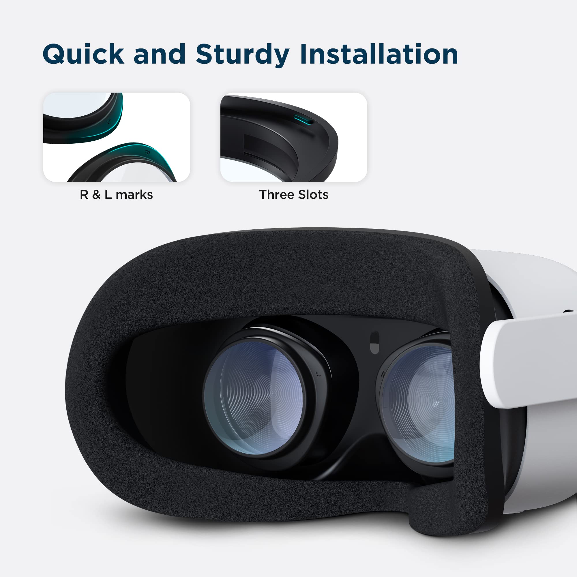 KIWI design Blue Light Blocking Glasses, VR Lens Protector Accessories Compatible with Quest 2, Anti-Glare and Protect Your Eyes from Harmful Blue Light (1 Pair)