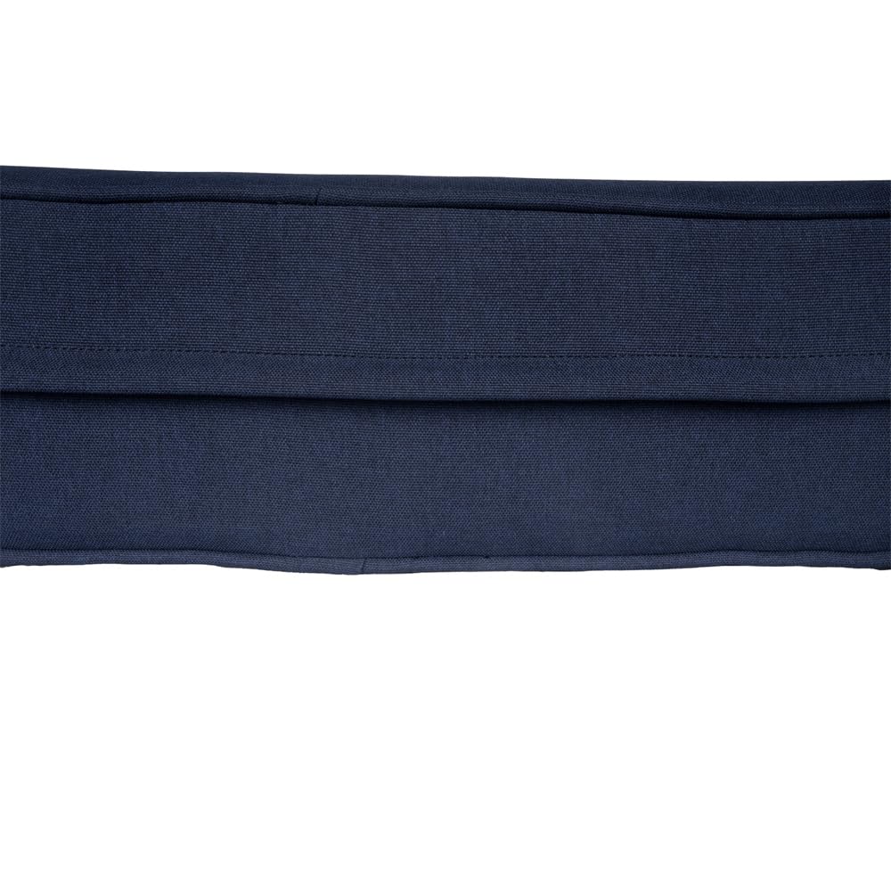SUPMAISON Pack of 2 Outdoor Deep Seat Cushion Set, 24 x 24, Fade Resistant, Deep Seat Bottom and Back Cushion for Chair, Sofa, and Couch, zipper, foam (Navy Dobby)