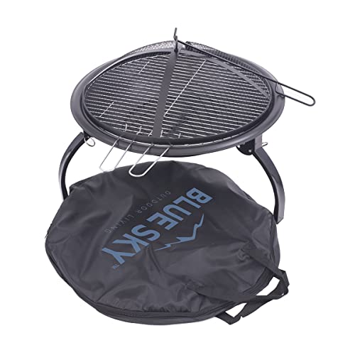 Blue Sky Outdoor Living WBPFP22 21.25” Round Folding Leg Portable Wood Fire Pit