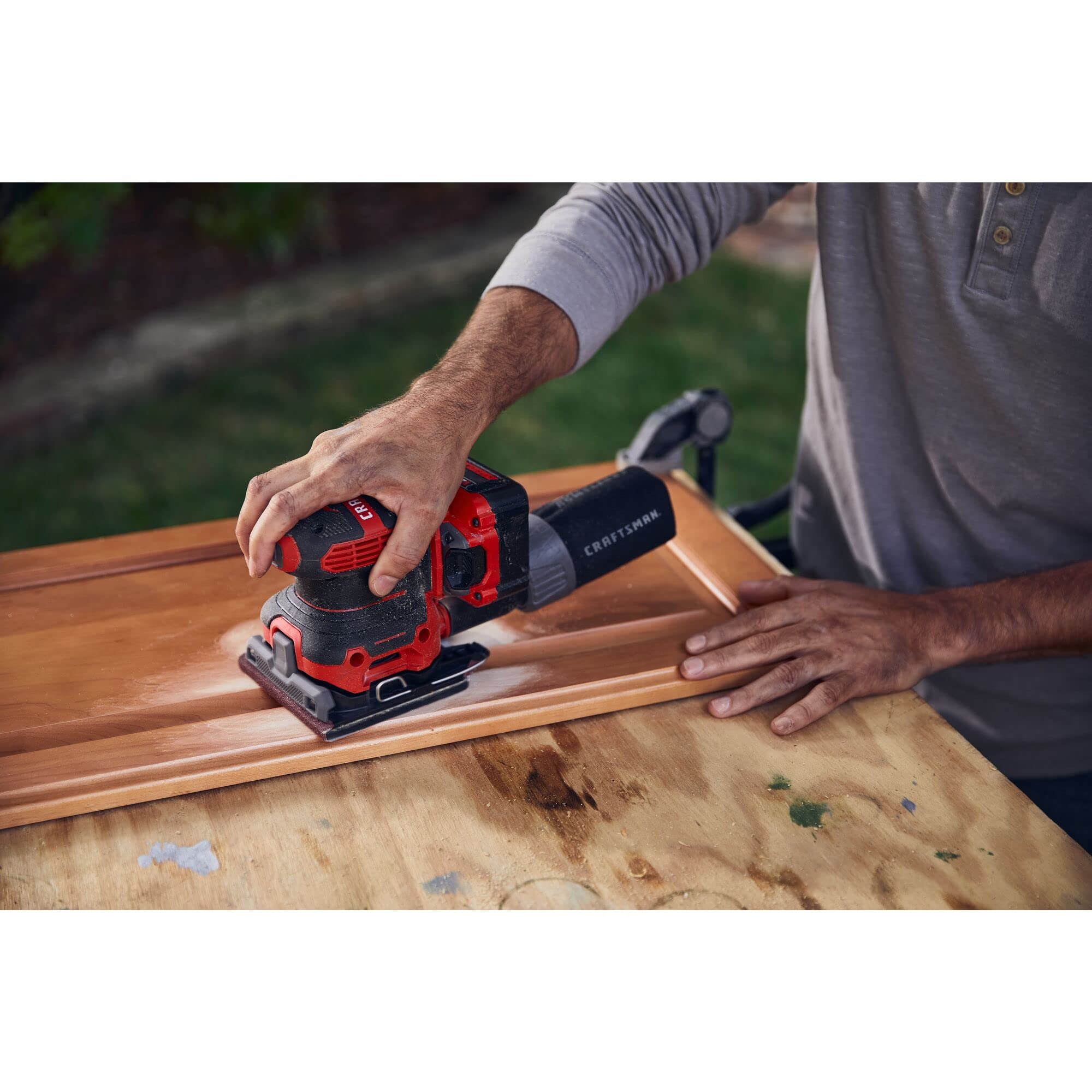 CRAFTSMAN V20 Sander, Cordless, 1/4 Sheet Sander, 9,000-12,000 OPM Bare Tool Only (CMCW222B)