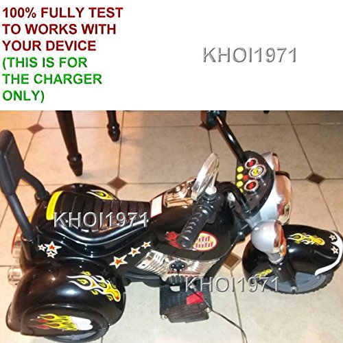 KHOI1971 Wall Charger AC Adapter Compatible with Lil Rider 80-YJ119B Harley Style Wild Child 3-Wheel Motorcycle Bike 6V-Volt Battery