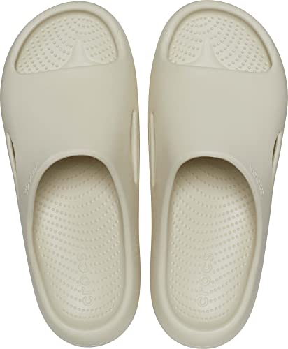 Crocs Unisex Mellow Slides Sandal, Bone, 8 US Men