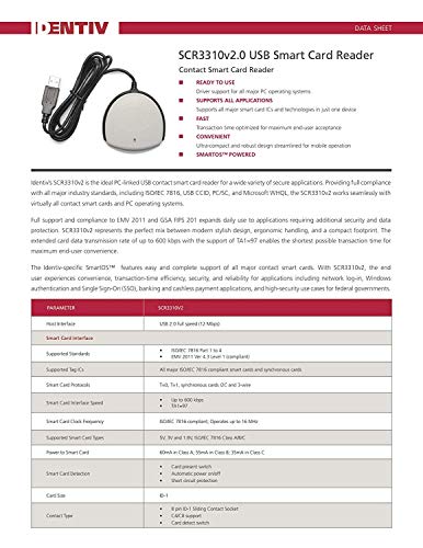 Identiv SCR3310v2.0 USB Smart Card Reader