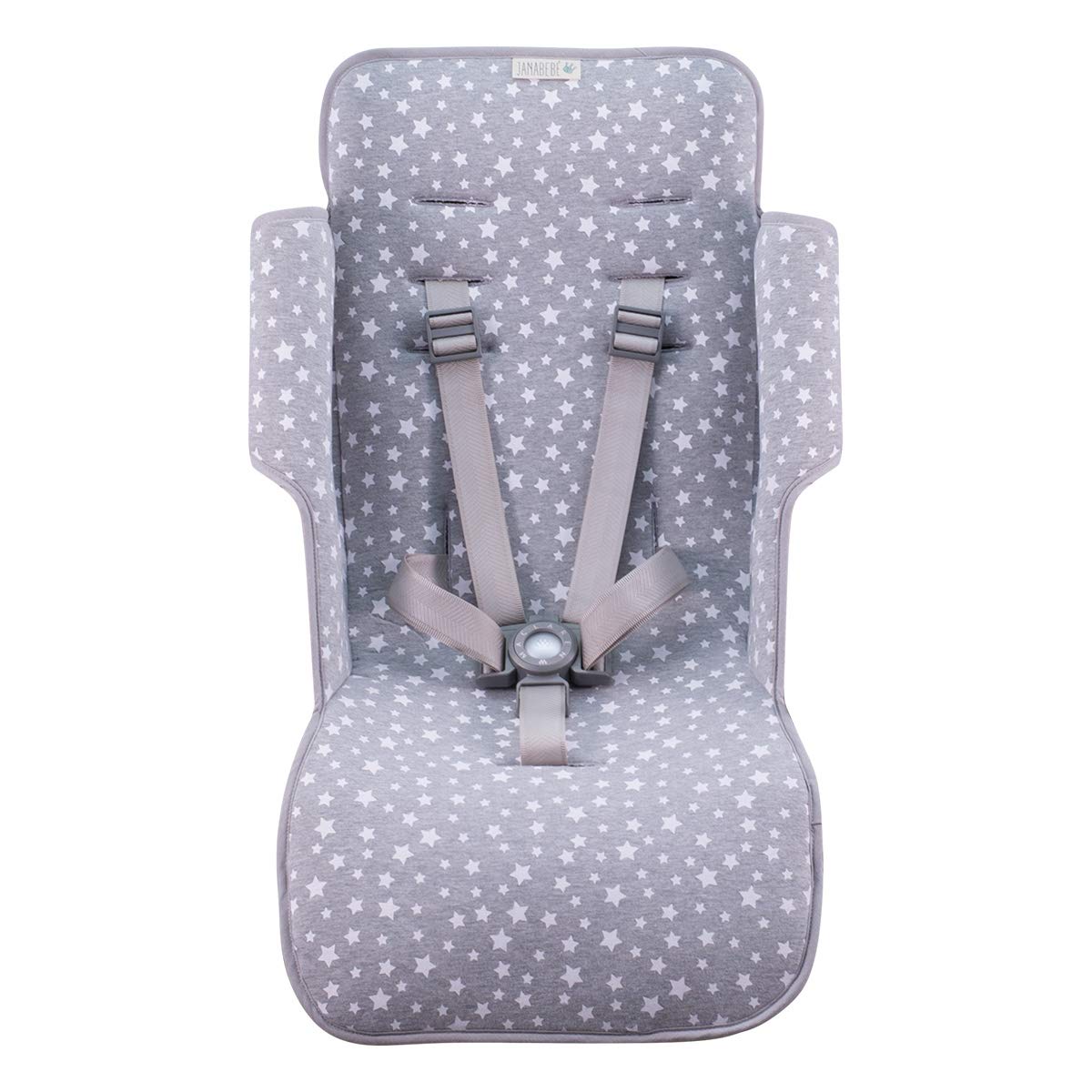 JYOKO Kids Mat Cotton Compatible with Maclaren Quest (New Version: Padded) (White Star)