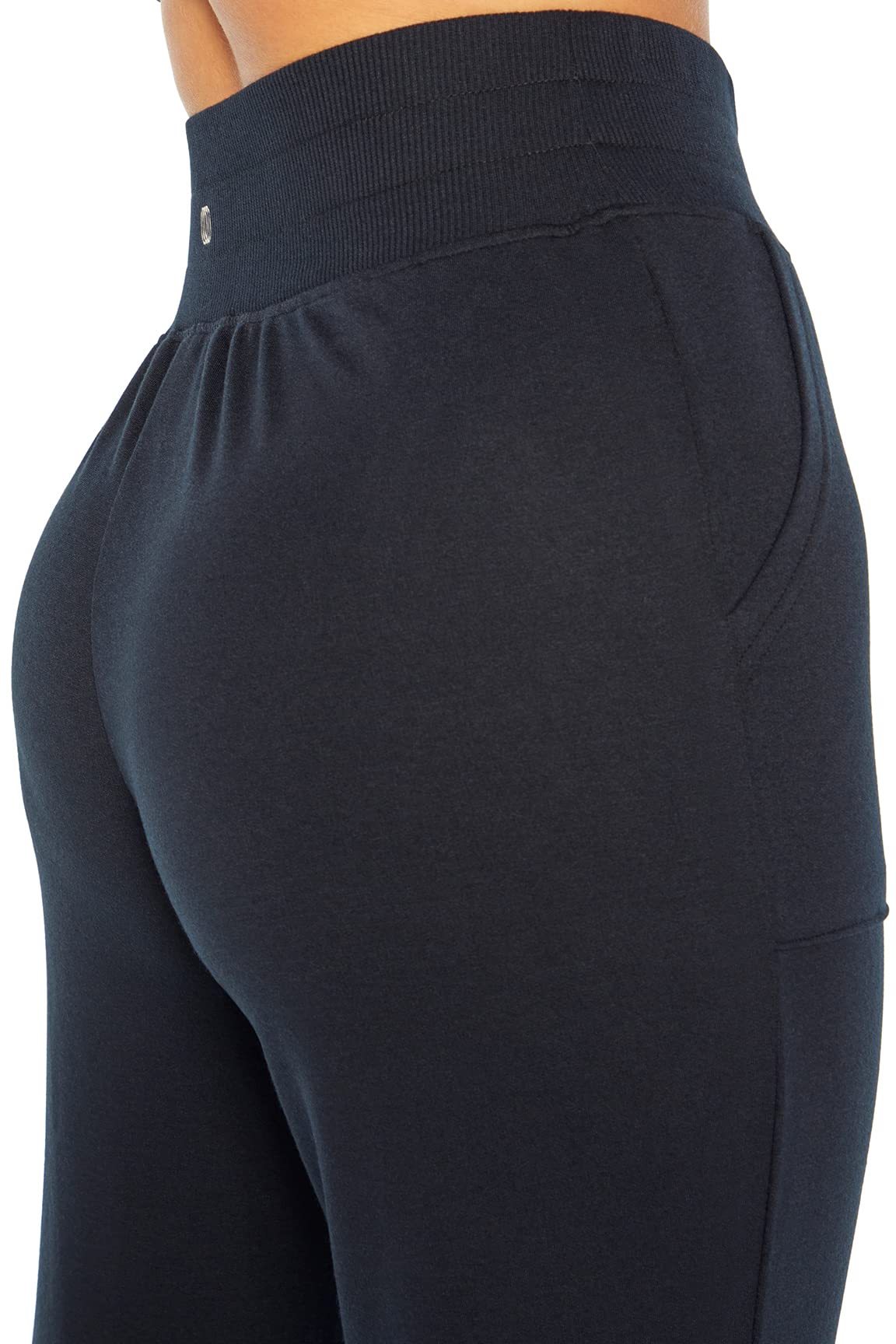 Balance Collection Womens Cory Pocket Jogger Sweatpant, Black, Medium