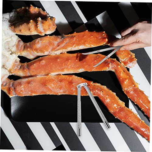 DOITOOL 1 Set Crab Claw Metal Forks Pliers Set Pliers Tool Crab Crackers Seafood Forks Picks Walnut Pecan Tool Seafood Accessory Compact Lobster Crackers Portable Crab Crackers Silver Crab