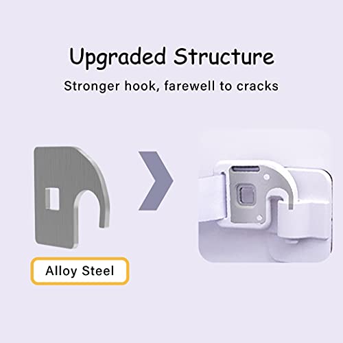 Neobay Child Proof Door Lock with Adjustable Door Strap and Latch. No Need for Interior Cat Door. Keep Toddler Out of Room with Litter Box While Let Cat in Easily.
