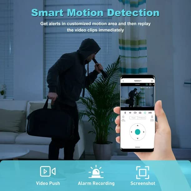 Baby Monitor Security Camera, WiFi Indoor Camera, 360-Degree Smart 1080P Pet Camera for Home Security and Nanny Elderly with Motion Detection, Night Vision, Two-Way Audio (1)