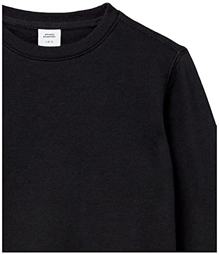 Amazon Essentials Boys' Fleece Crew-Neck Sweatshirts, Pack of 2, Black, Medium
