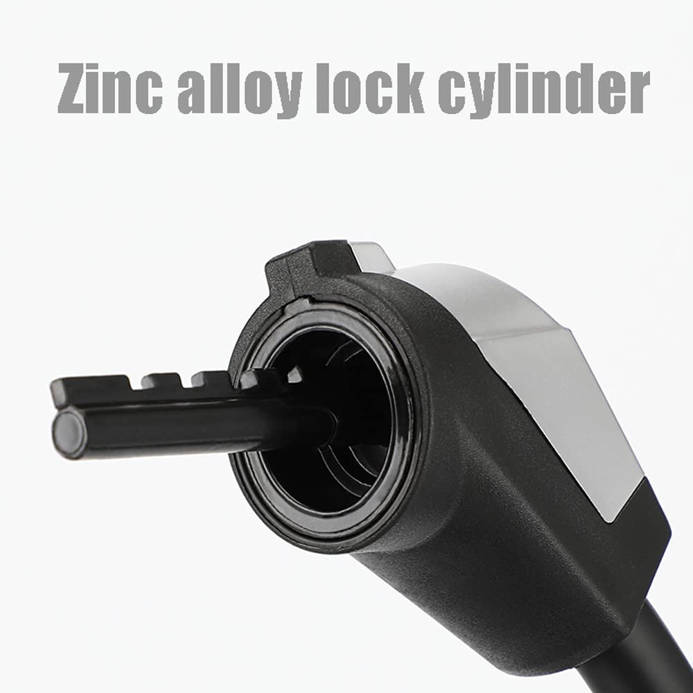 AZPINGPAN Lock Lighting Design Bicycle Lock丨12mm Thick PVC Steel Cable Anti-Theft Digital Code Lock with Lock Frame丨portable Ring 120 cm Telescopic Outdoor Riding Equipment Accessories
