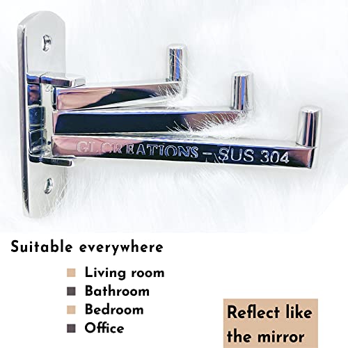 GL Creations Coat Hanger Wall Hooks | Towel Hooks Hanger for Bathroom | Stainless Steel Towel Hook | Folding Hooks for Wall β3.7 x 0.98 x 2.7