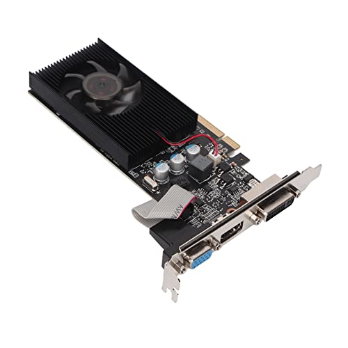 GT610 2GB DDR3 Graphics Card, 64bit 1000MHZ Low Graphics Card, 2K Video Card Computer Graphics Card with HDML/VGA/DVI, PLUA and Play