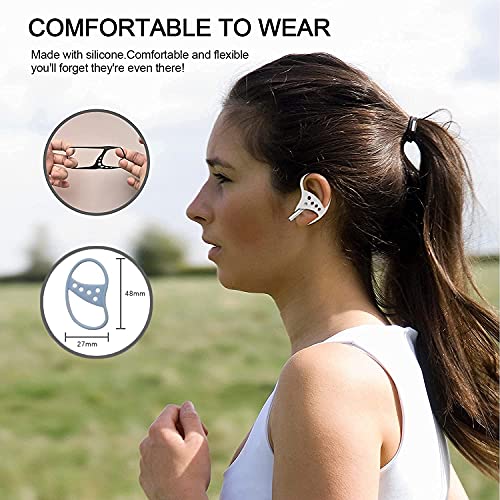Earbud Hooks, Ear Attachment Loop for Wireless Ear Hooks for Airpods Universal Earhooks for Airpods Earbuds Anti-Lost Secure 27x48mm (BlueB2)