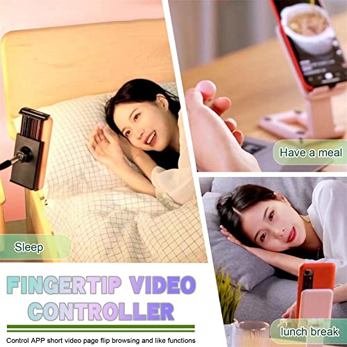Bluetooth Control Ring for Tiktok,Cell Phone Remote Control Ring,Page Turner Remote Camera Shutter Selfie Fingertip Video Controller for Cell Phone