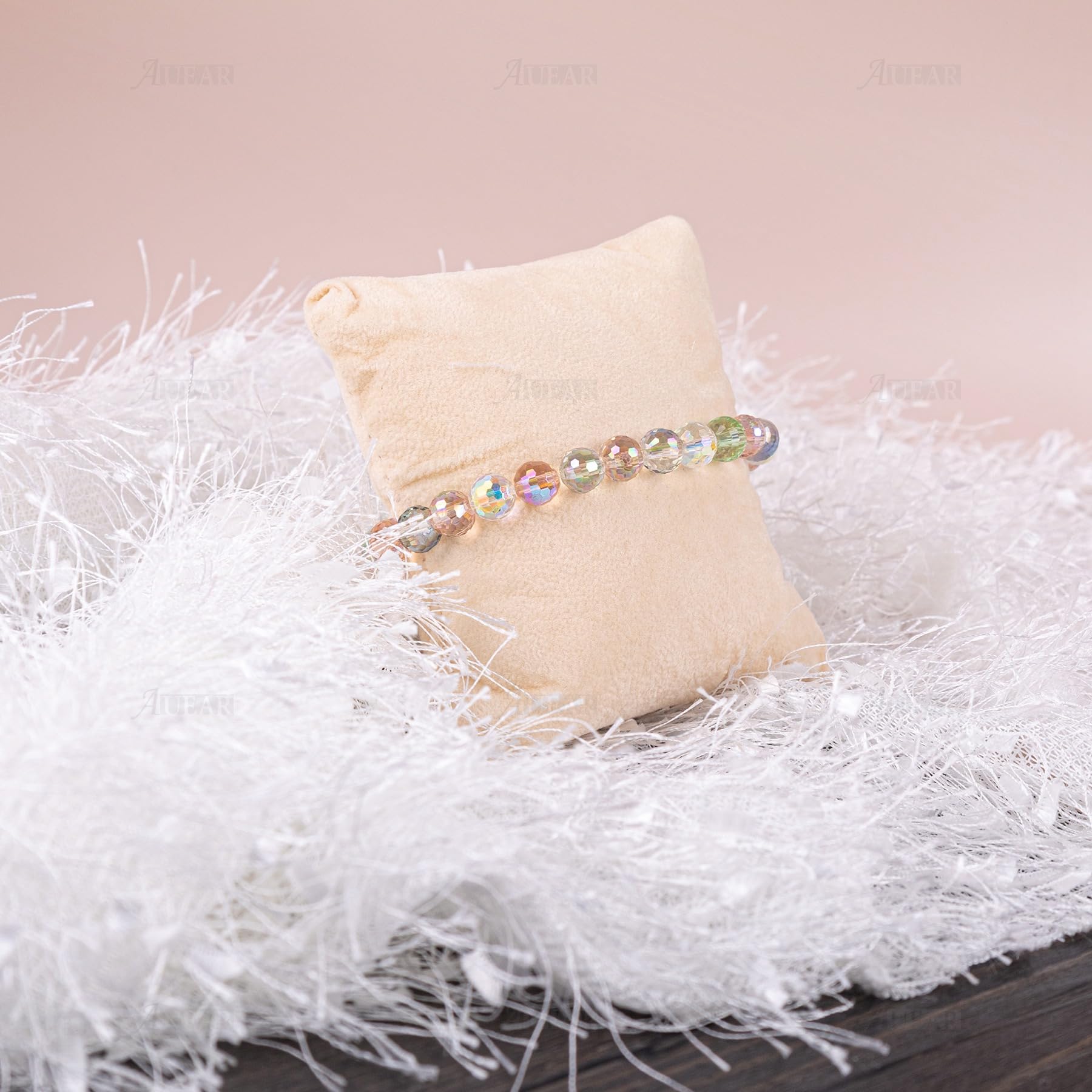 AUEAR, 10 Pack Beige Velvet Watch Pillows Small Jewelry Displays Pillow Bracelet Bangle Cushions Display Pillow for Jewelry Gift Box