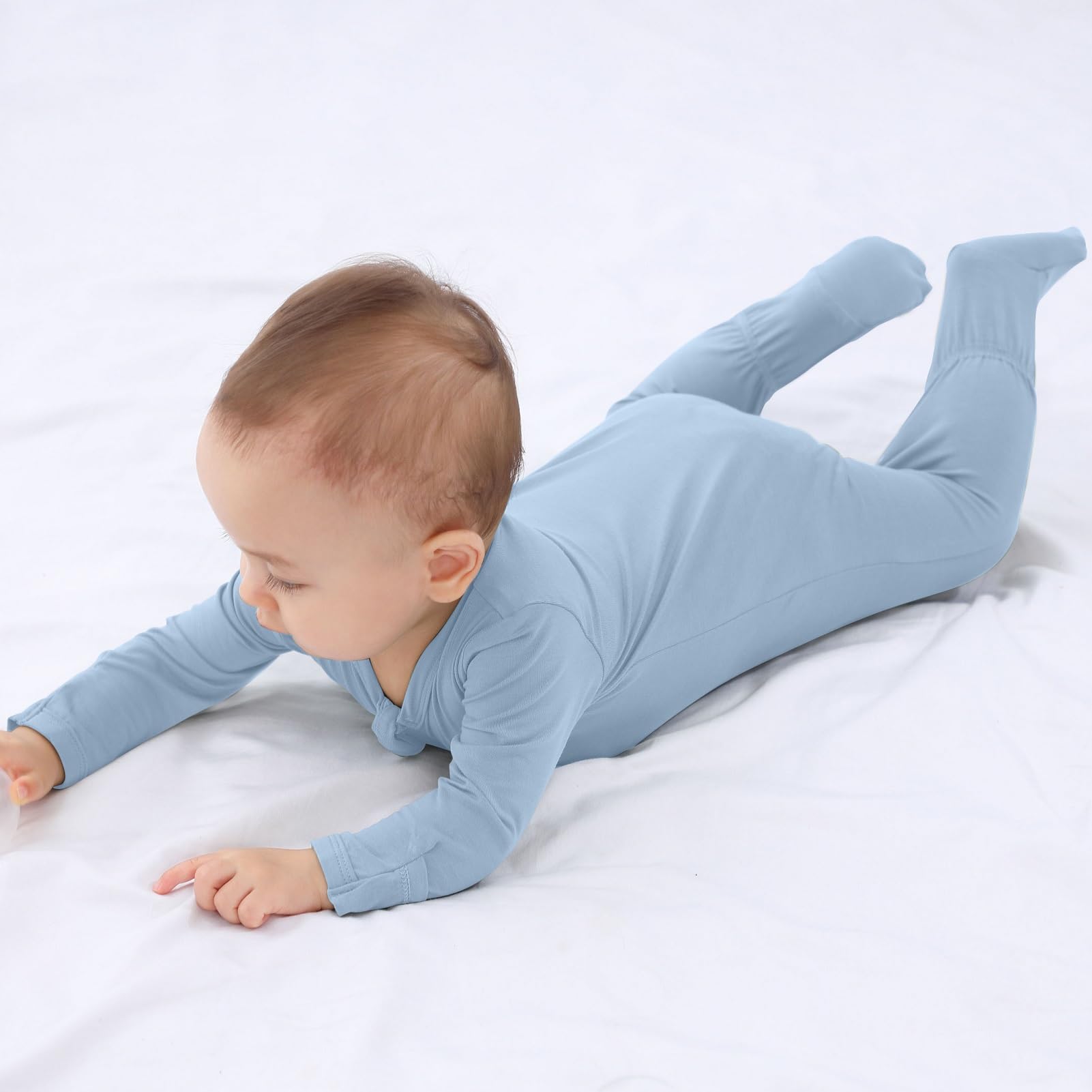 Baby Pajamas with Mittens,Long Sleeve Romper 3-6 Months,Baby Girl Romper Green