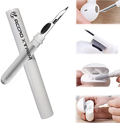 Bluetooth Earbuds Cleaning Pen,in-Ear Headphones Cleaning and Soft Dust Removal Brush Pen for Cleaning The Earwax,Dust in Bluetooth Headset Box,Camera and Mobile Phone (White)