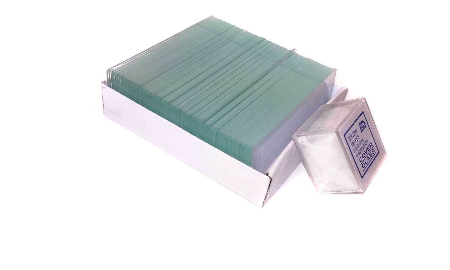 CB 7101S1 72-Pieces Blank Microscope Slides & 100-Pieces Square Cover Glass