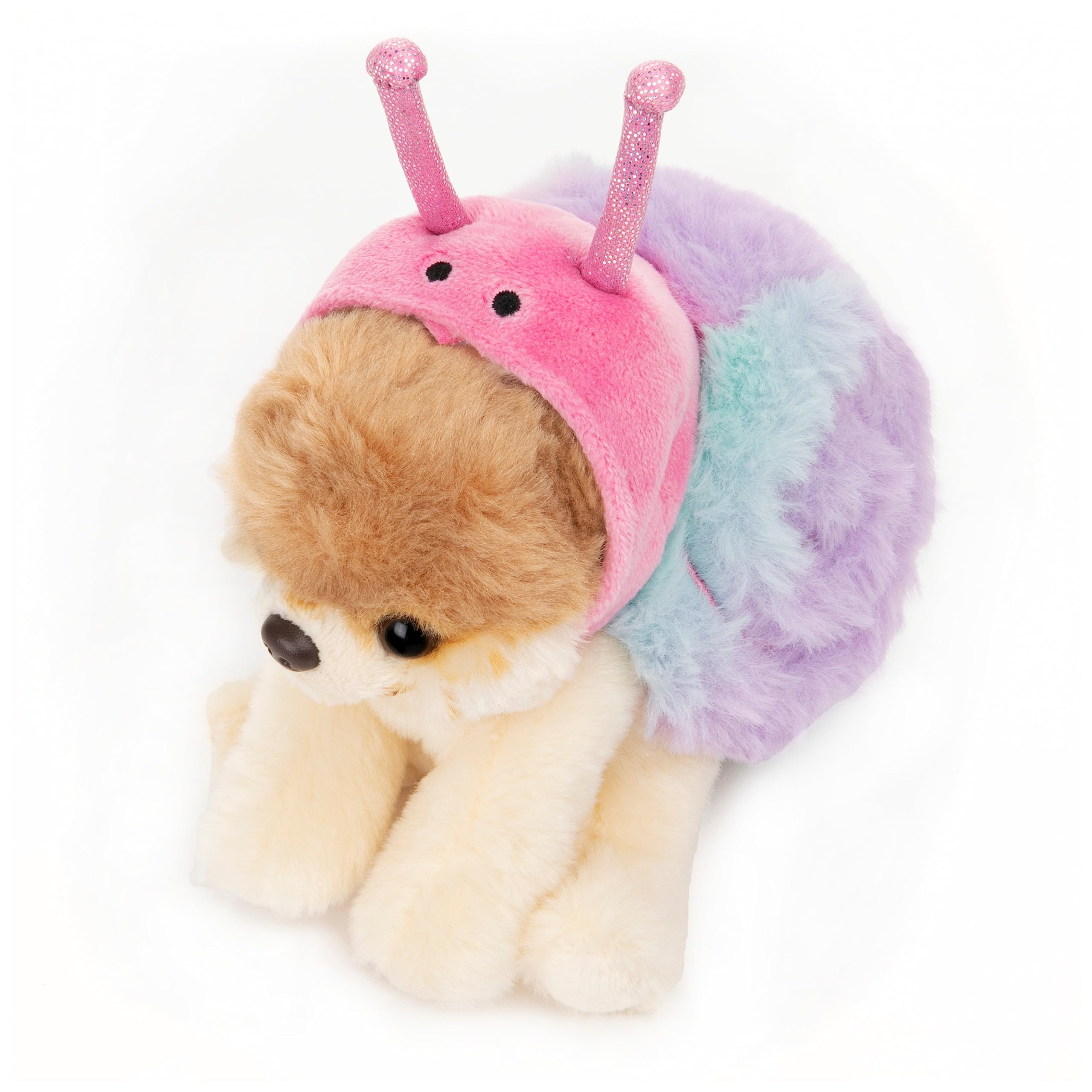 GUND Boo, The World’s Cutest Dog, Itty Bitty Boo Snail #60, Stuffed Animal Plushie, Spring Decor, Pink and Blue, 5”