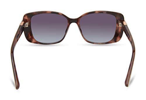 GUESS Women's Rectangular Sunglasses, Pink, 53mm