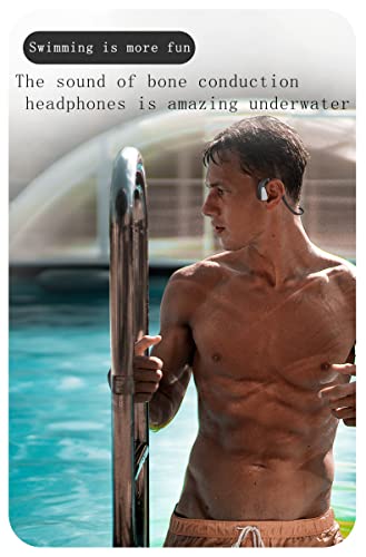 Bone Conduction Headset with Microphone-MP3 and Bluetooth Headphone 2 in 1-MP3 With 8G Memory-Waterproof-Swimming Earphone-Active Noise Cancelling Boom-Swim Fitness Office Online Class (blue)