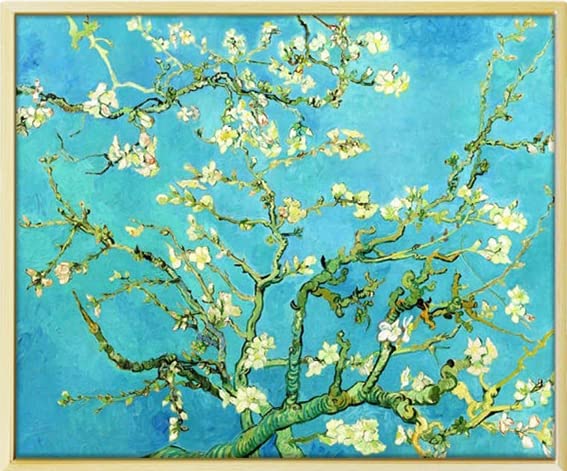 Dimensean Stamped Cross Stitch Kits Full Range of Embroidery Patterns Starter Kits for Beginners Adult or Kids DIY Cross Stitches Needlepoint Kits 11CT- (Van Gogh Almond Blossom 21.7×17.7 inch)
