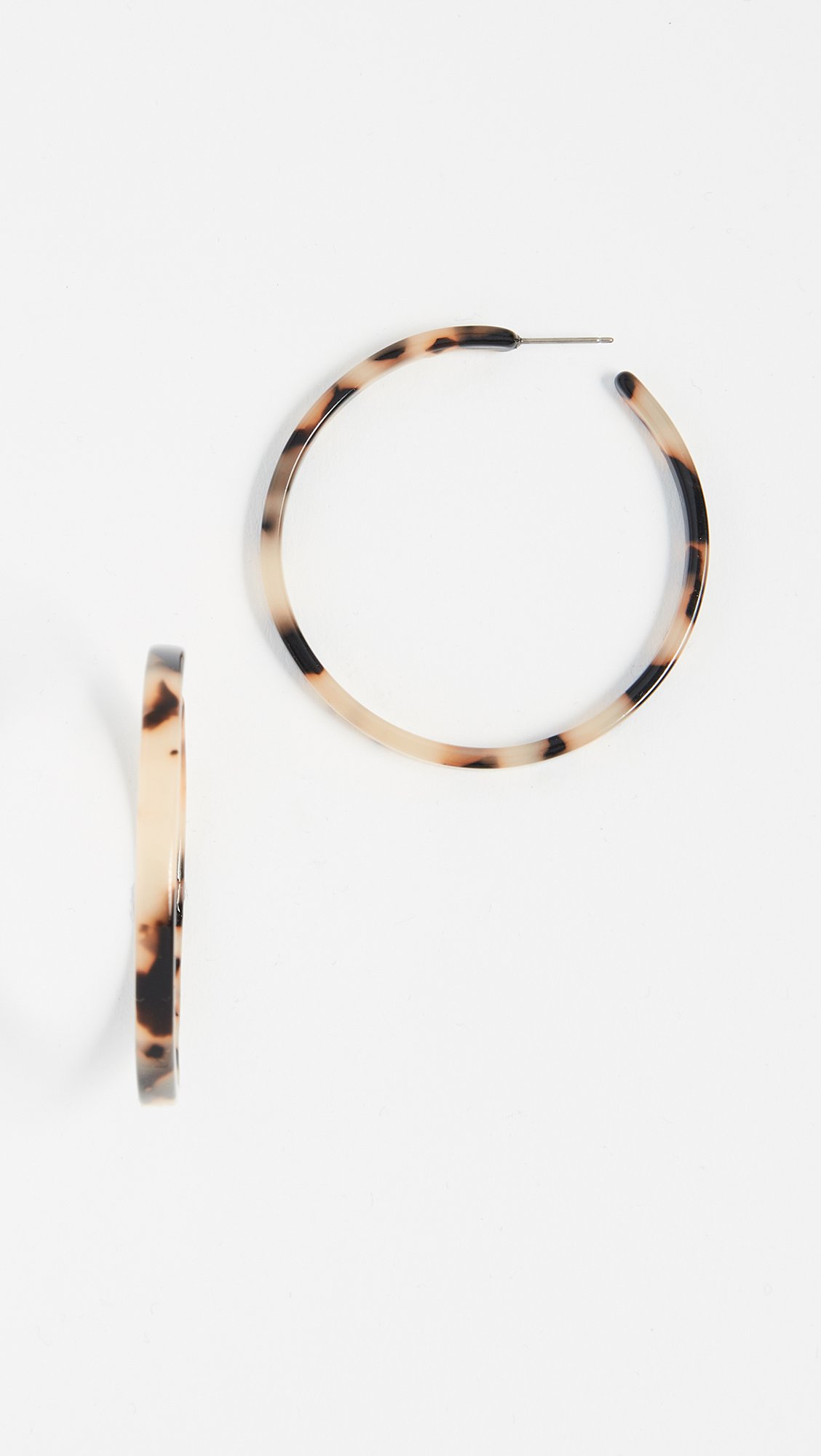 Artist Unknown Women's Windy Hoop Earrings, Tortoise, Bronze, Brown, Tan, One Size