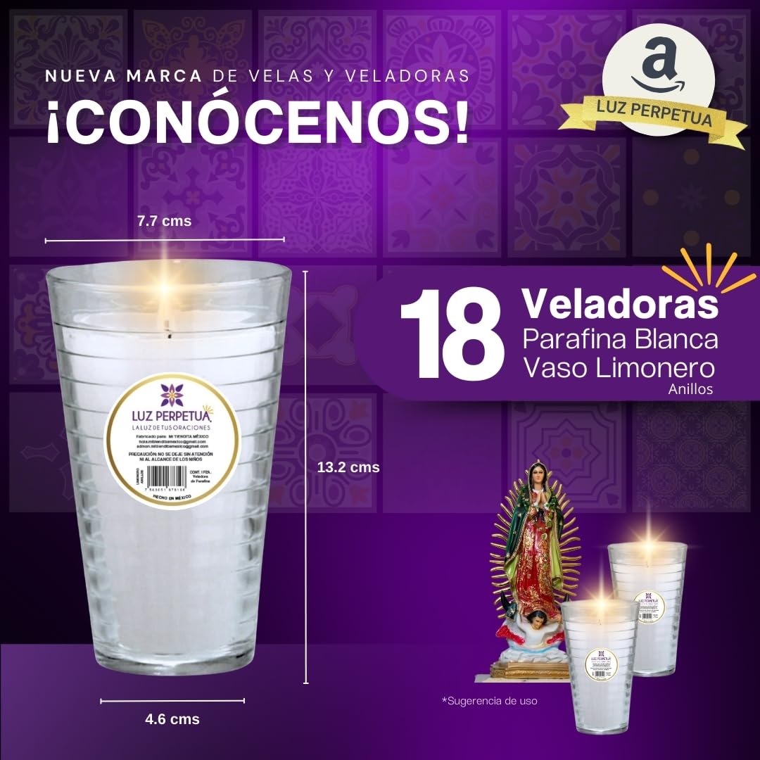 LP Box w/ 18 White Candles Reusable Glass Cup Caramel. White Paraffin Candle High Durability. Candles, Candles