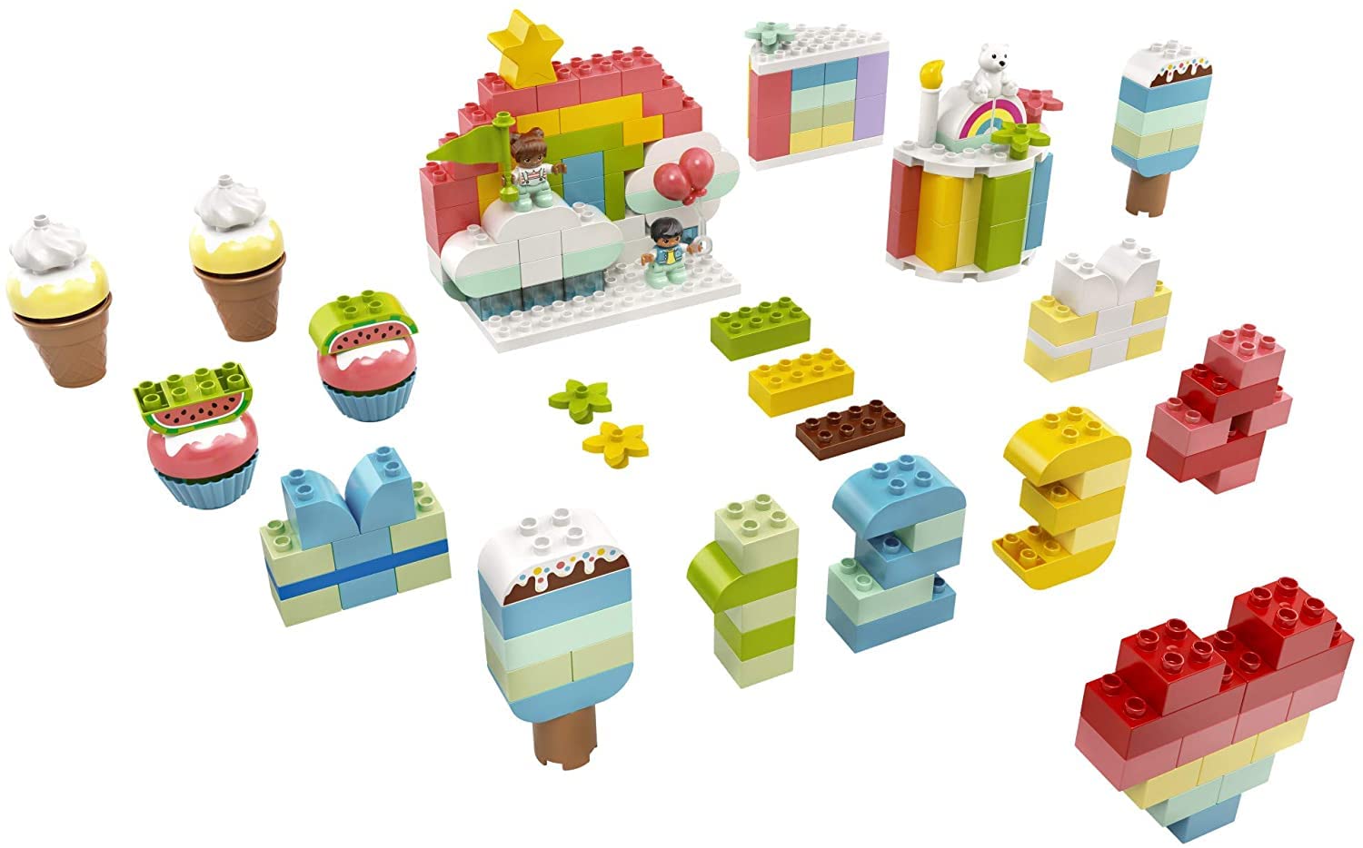 LEGO DUPLO Classic Creative Birthday Party 10958 Imaginative Building Fun for Toddlers; Creative Toy Gift for Kids, New 2021 (200 Pieces)