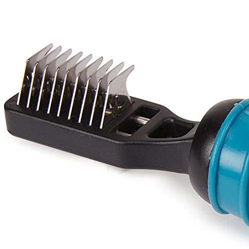 Master Grooming Tools Ergonomic DeMatting Tools โ Reversible DeMatting Tools for Grooming Dogs - 9-Blade Style