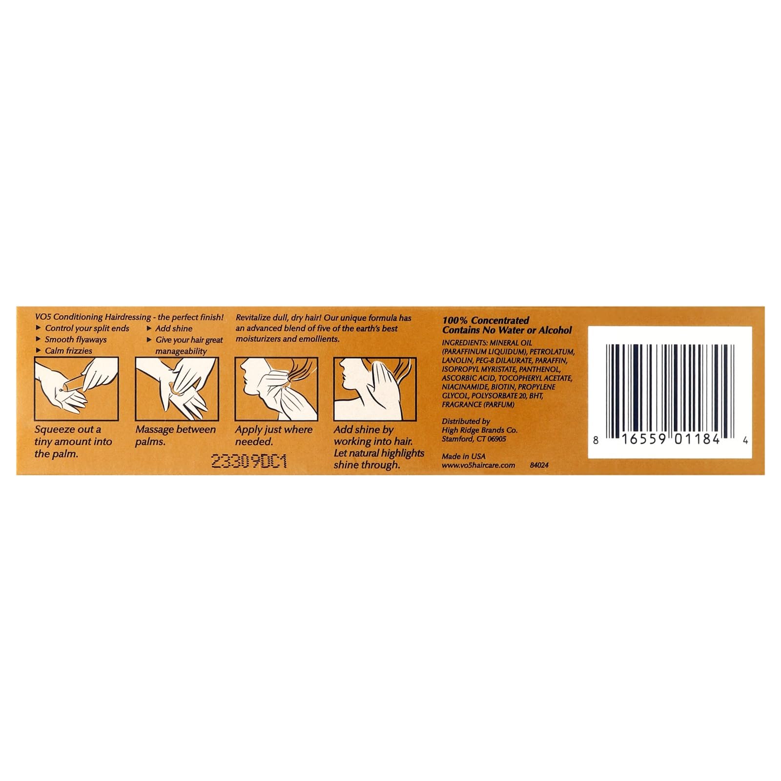 Vo5 Conditioning Hairdress Normal/Dry Hair 1.5 Ounce Tube (44ml)