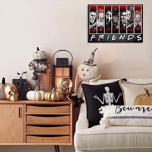 Mrnsiet 5D Diamond Painting Kits for Adults - Horror Friends Halloween Diamond Art Picture, Beginners DIY Full Drill Gem Art Crafts 14x22 Inch