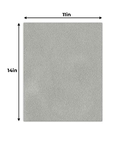 CountryArtHouse Smoke Suede Acid Free 11x14 Backing Board - Uncut Photo Mat Board - 1 Sheet