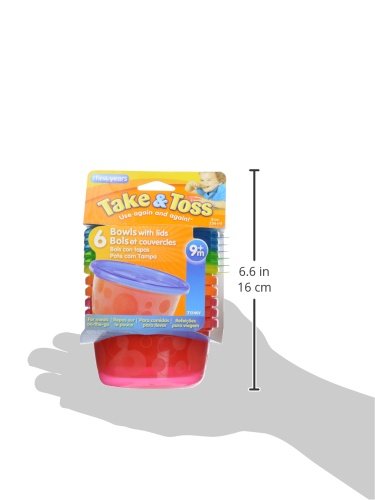 First Years Take&Toss Bowl with Lid, 6 Count