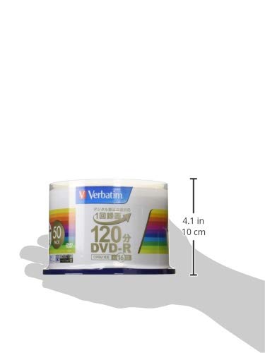 Mitsubishi Chemical Media Verbatim DVD-r CPRM 1 modified for recording 120 minutes 1-16 x 50 spindle case Pack wide print compatible WhiteLabel VHR12JP50V4