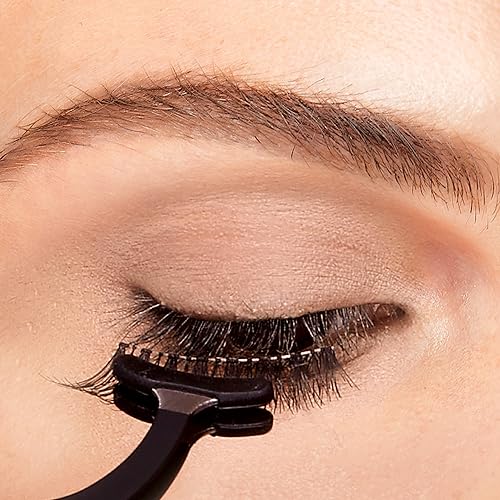 KISS Glueliner False Eyelashes, 'Glue Liner', 10 mm, Includes 1 Pair Of Lash, 1 Glue Liner, 1 Scissors, 1 Applicator, Travel Pouch, Contact Lens Friendly, Easy to Apply, Reusable Strip Lashes