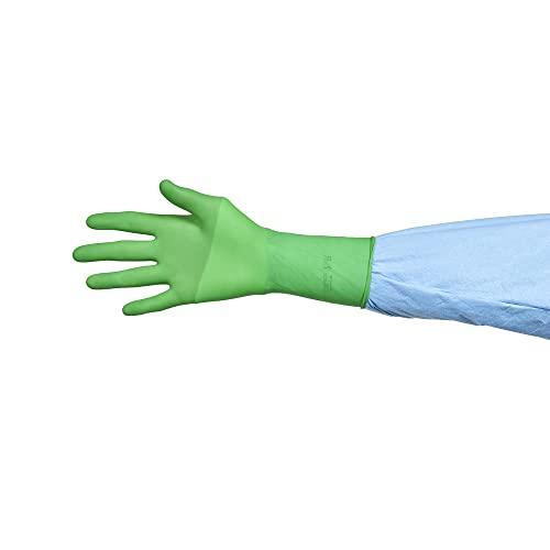HALYARD Micro Surgical Glove, Synthetic Polyisoprene, 7.9 mil Thick, Individually Wrapped Pairs, Powder Free, Sterile, 6.5 Small, Green, SGL90065 (Box of 50 Pairs - 100 Total)