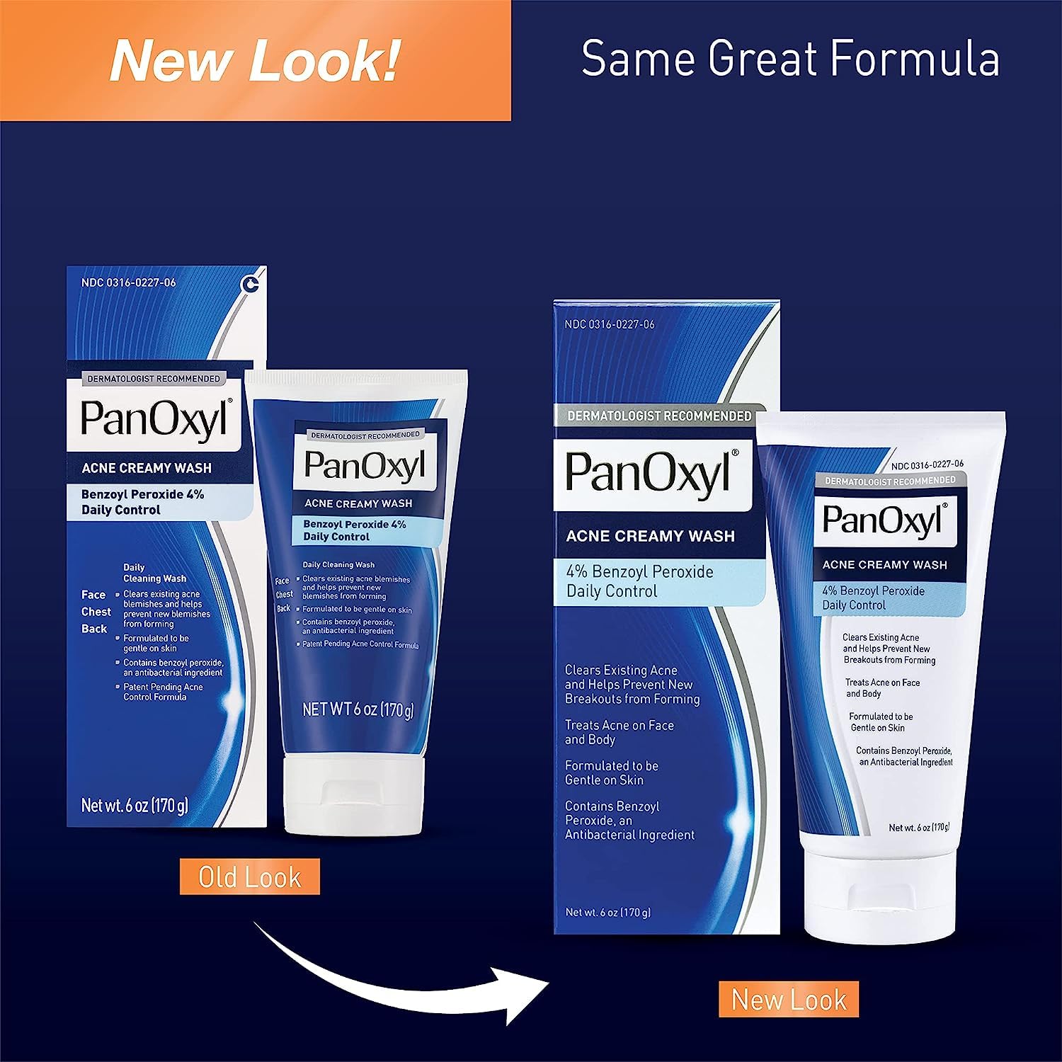 PanOxyl Acne Creamy Wash, 4% Benzoyl Peroxide (Pack of 2)