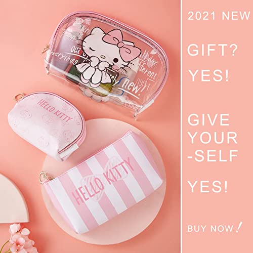 AmBealla Cosmetic Big Makeup Bag Cosmetic Bag Travel Carrying Case Kitty Cat Toiletry Bag Lady Gift Christmas