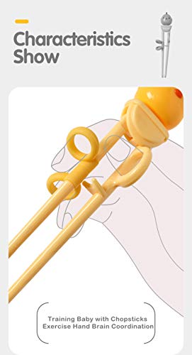 Goryeo Baby Training Chopsticks for Kids - Kids Chopsticks Use Completely Harmless Material - Anti-dislocation Buckle Design - Includes Portable Box (Blue)