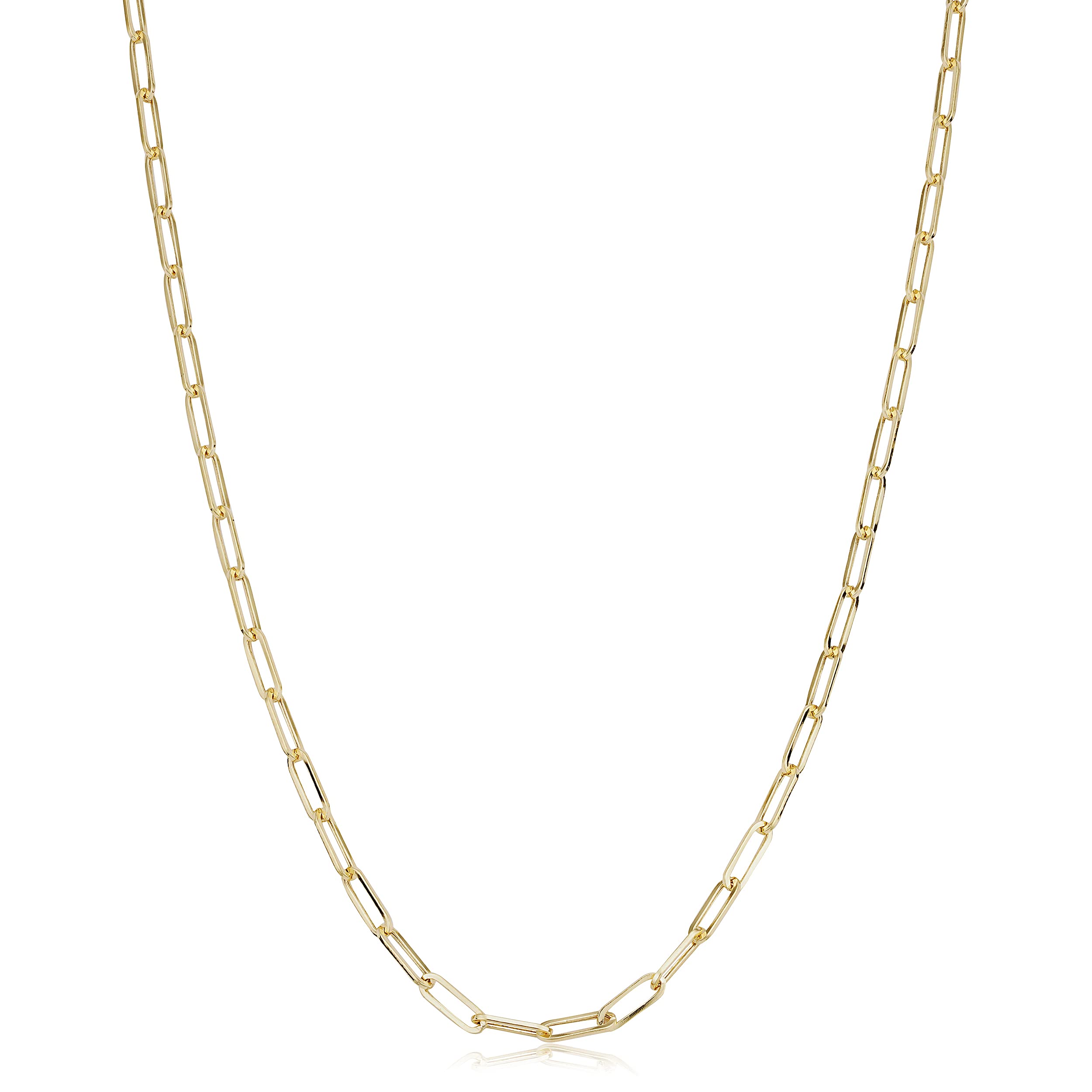 Au Naturale 14k Yellow Gold Paperclip Link Chain Necklace (2.5 mm, 18 inch)