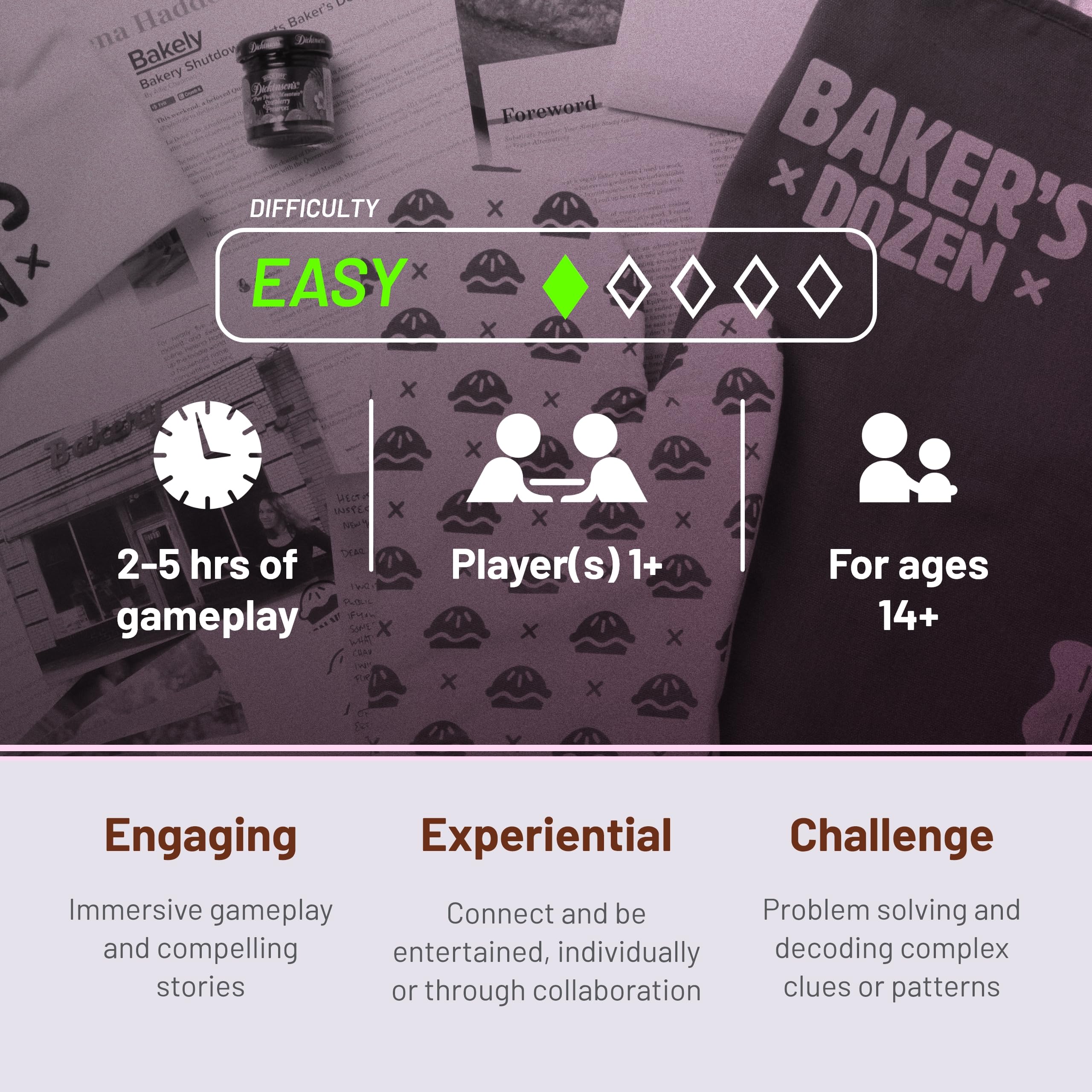 Hunt A Killer: Baker's Dozen; All-In-One Murder Mystery Box Game - A Contestant is Planning to Poison a Judge - Can You Rise to the Occasion and Catch the Killer Before the Final Course is Served