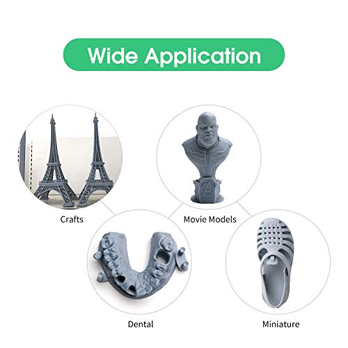 eSUN High Precision 3D Printer Resin Pla Plant-Based Resin Pro Low Odor Fast Curing Uv Photopolymer Resin 3D Printing Liquid for 405nm LCD Monochrome Screen Printer Color Screen Printer