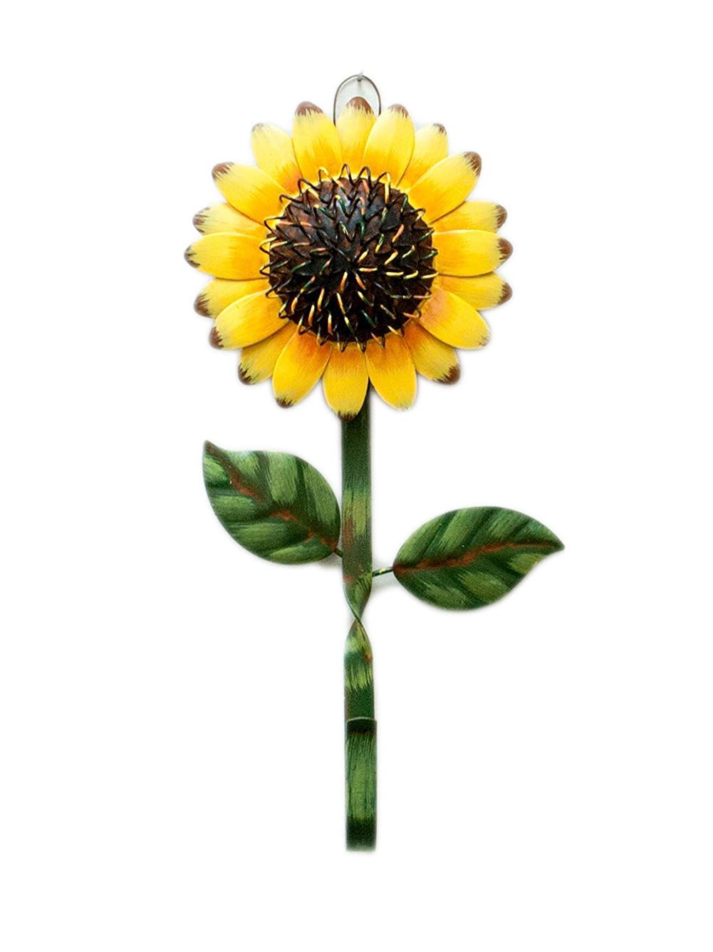 wovorins Metal Sunflower Key Holder Decorative Wall Hook for Keys Towels Hats - Creative Wall Mounted Keys Organizer Iron Hanging Hooks Bath Home Decor (2)