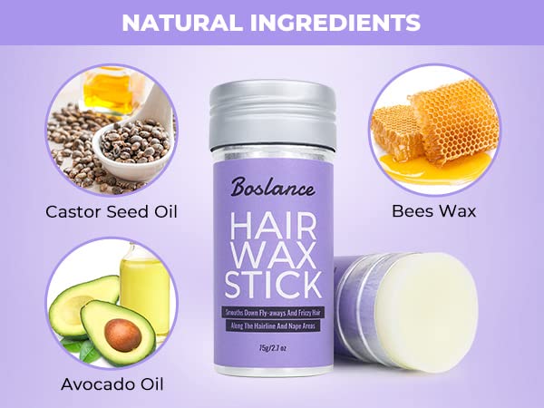 Boslance Hair Wax Stick - Smoothing Pomade for Flyaways, Women, Kids, and Slick Hairstyles